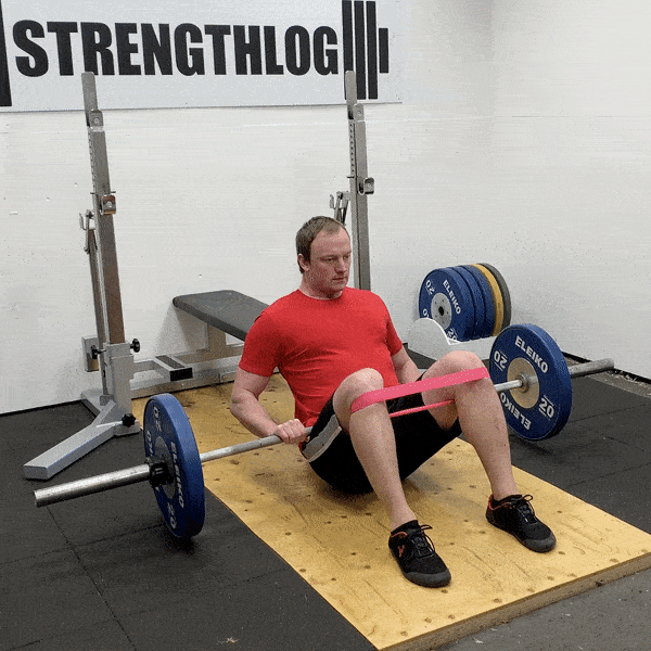 Hip thrust med band runt knäna - Styrkelabbet